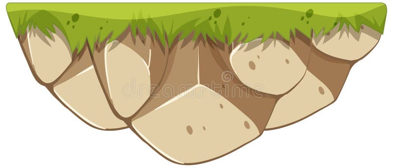 Isolated Ground with Green Grass Stock Vector - Illustration of forest ...