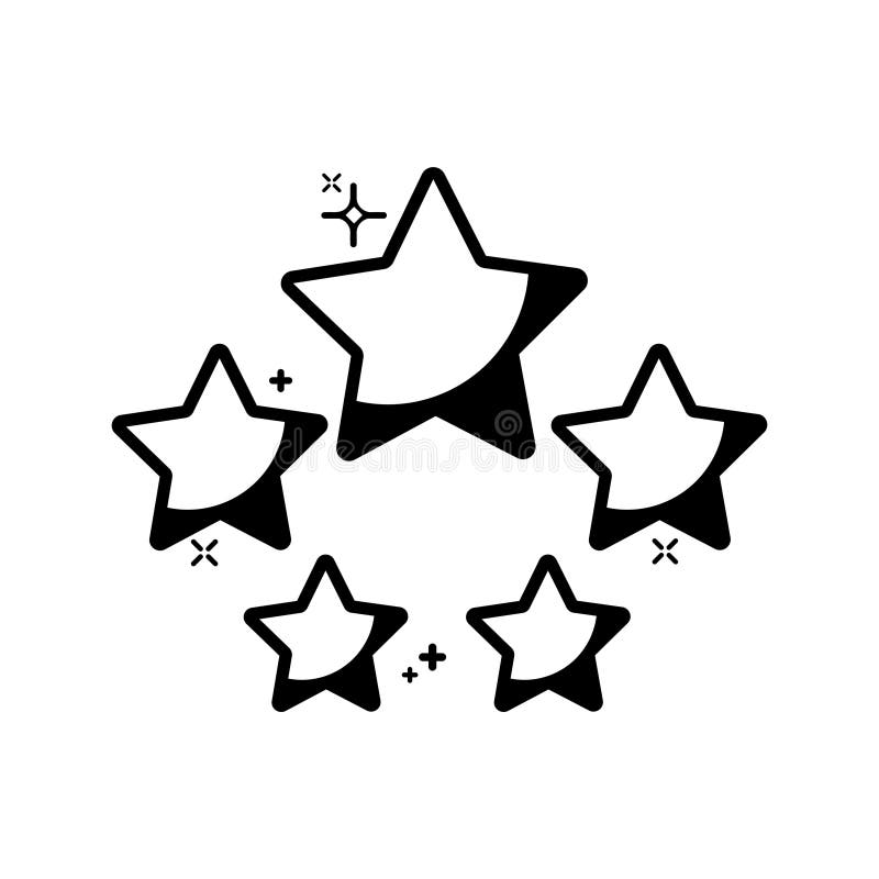 Isolated Group of Monochrome Star Shapes Icon Vector Stock Vector ...
