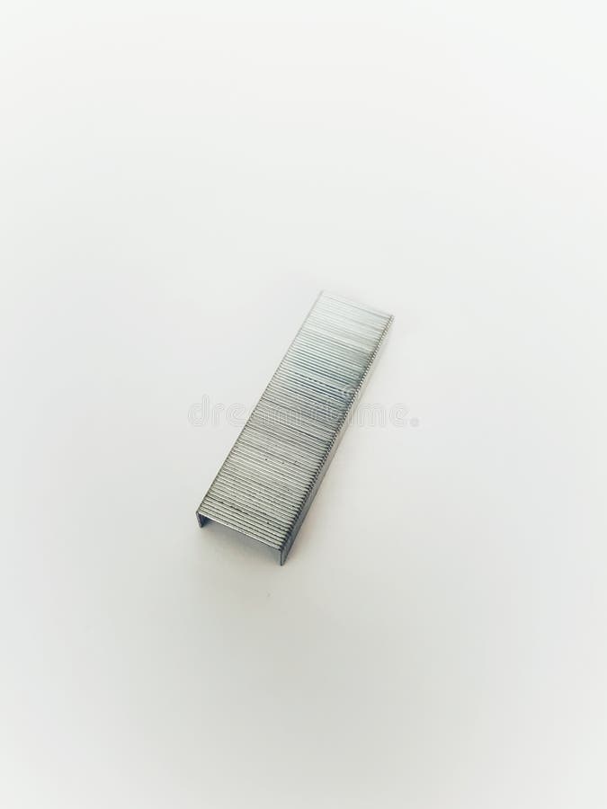 Staples in Closeup on White Background Stock Image - Image of isolated ...