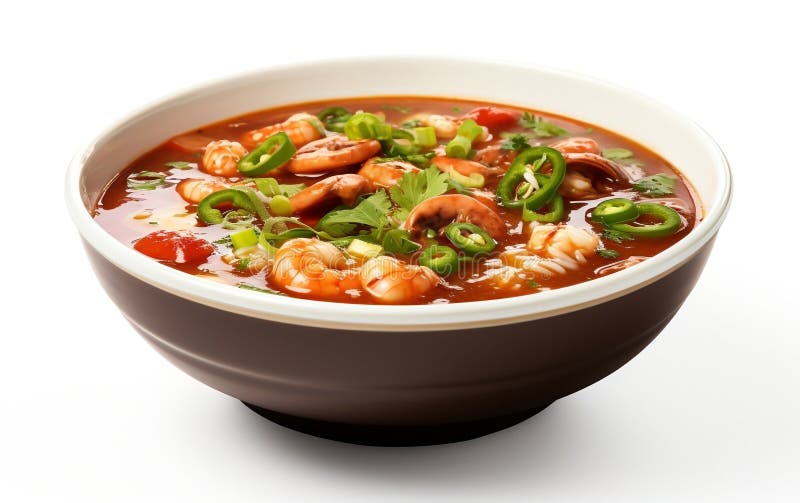 Isolated Gumbo on White Background, Generative Ai Stock Illustration ...