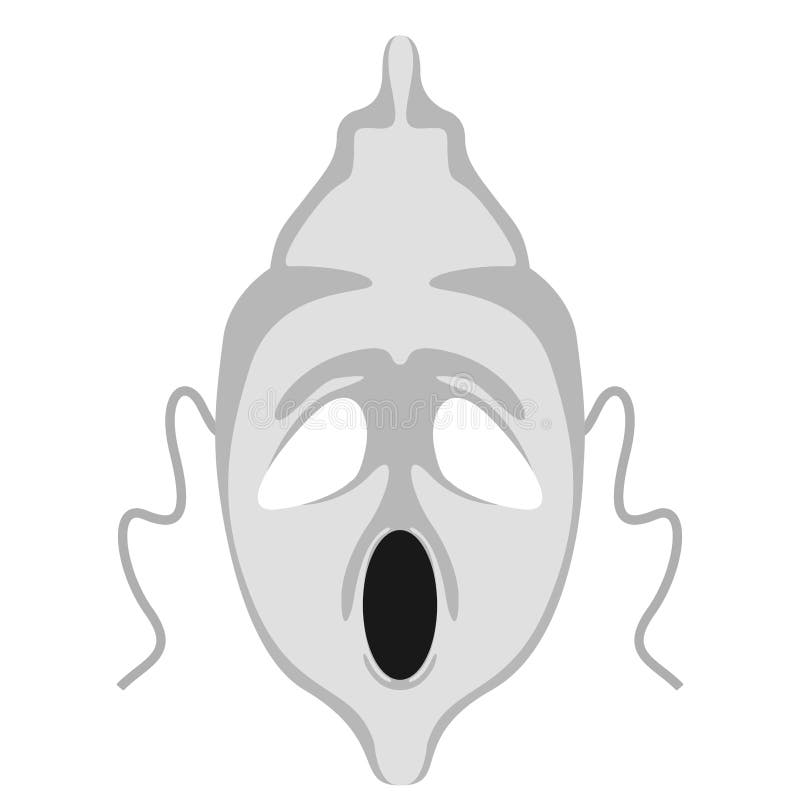 Ghost Mask Museum Red RGB Color Icon. Stock Vector - Illustration of ...