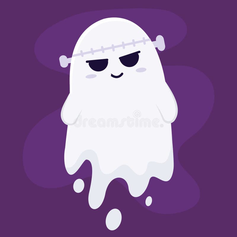 Isolated Halloween Ghost with a Zombie Costume Vector Stock Vector ...