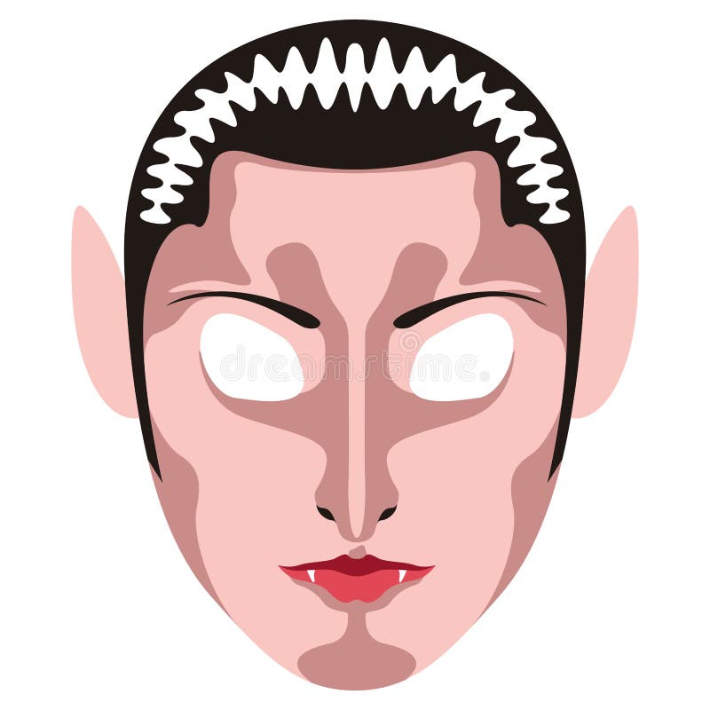 Isolated Halloween Vampire Mask Stock Vector - Illustration of mask ...
