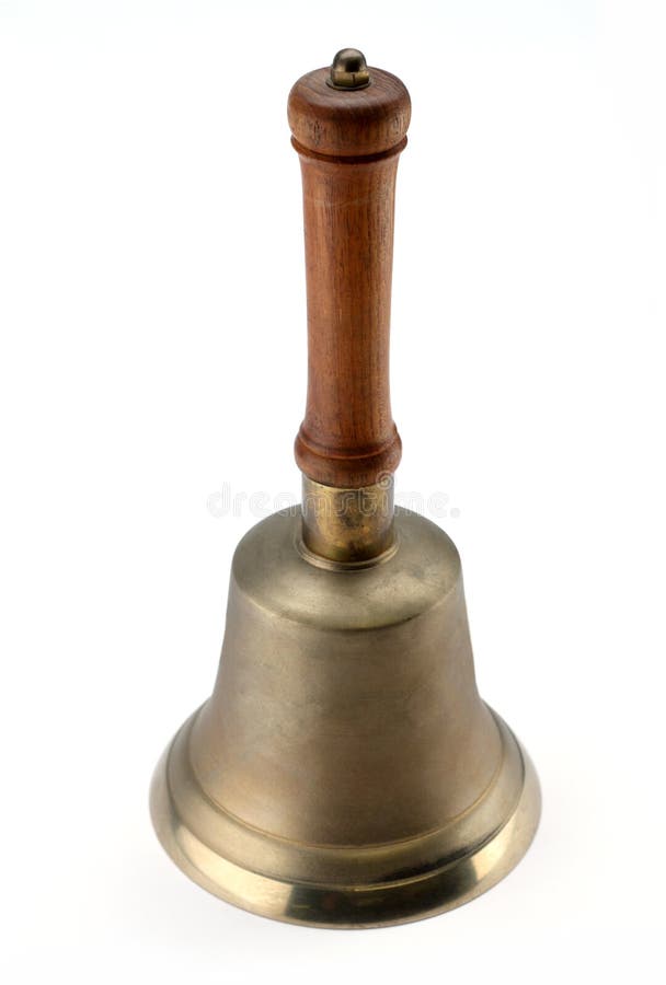 Isolated hand bell stock image. Image of isolated, alarm - 17639085