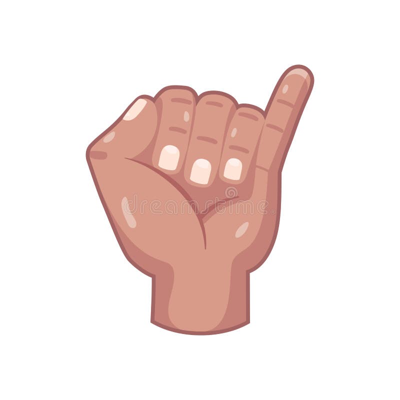 Isolated Hand Cartoon Icon Doing a Gesture Vector Stock Vector ...