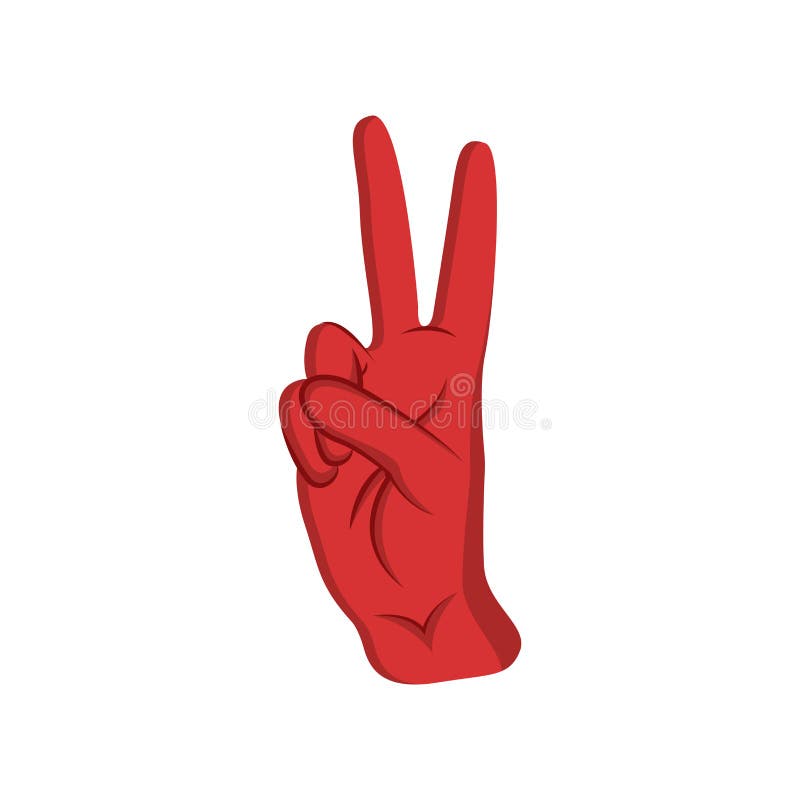 Isolated Hand Doing Sign Language Stock Vector - Illustration of ...