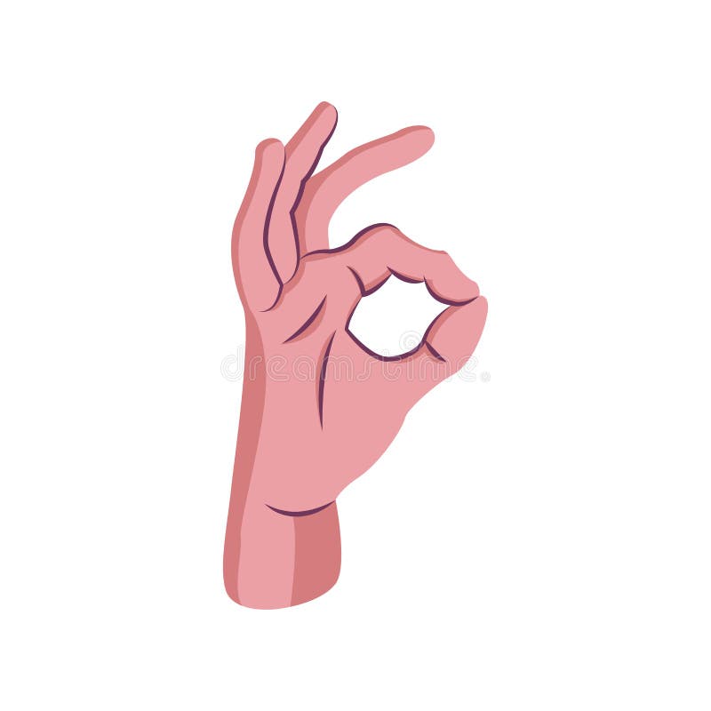Isolated Hand Doing Sign Language Stock Vector - Illustration of ...