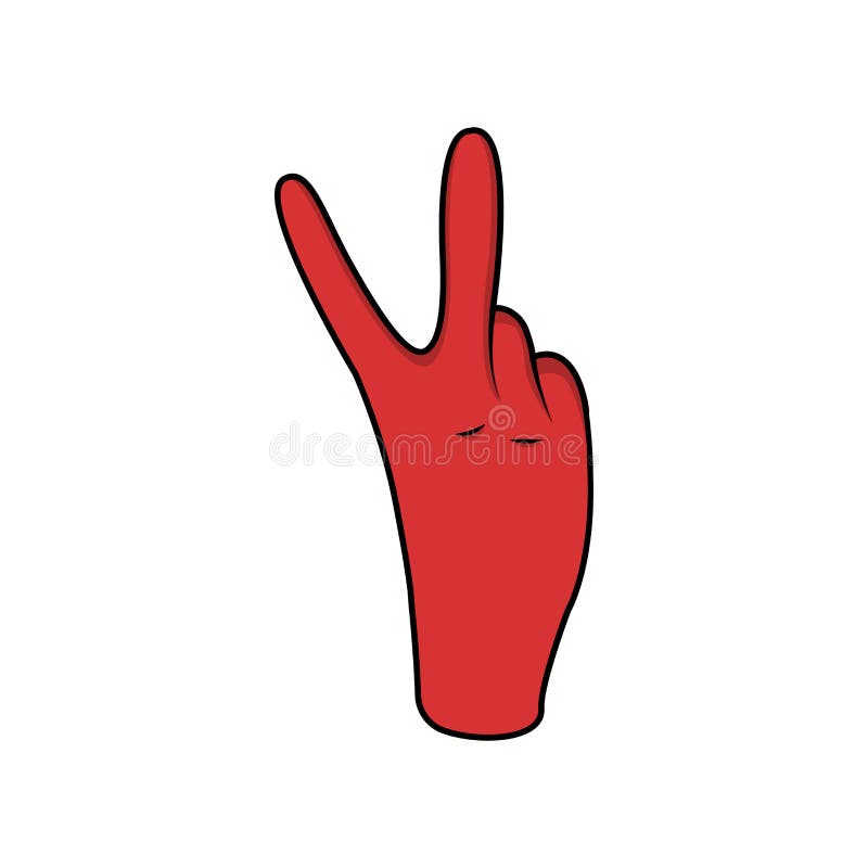 Isolated Hand Doing Sign Language Stock Vector - Illustration of ...