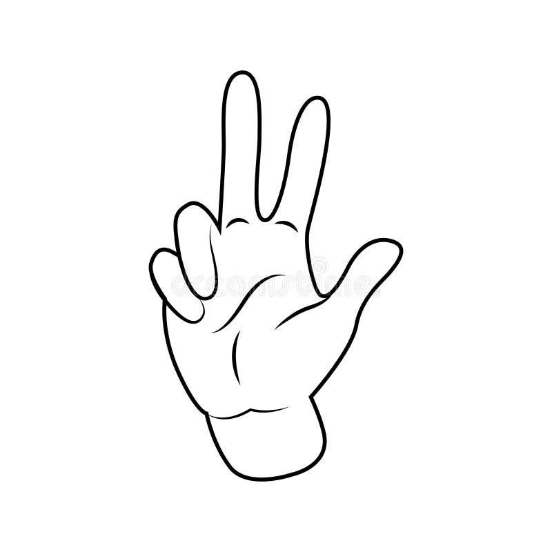 Isolated Hand Doing Sign Language Stock Vector - Illustration of people ...