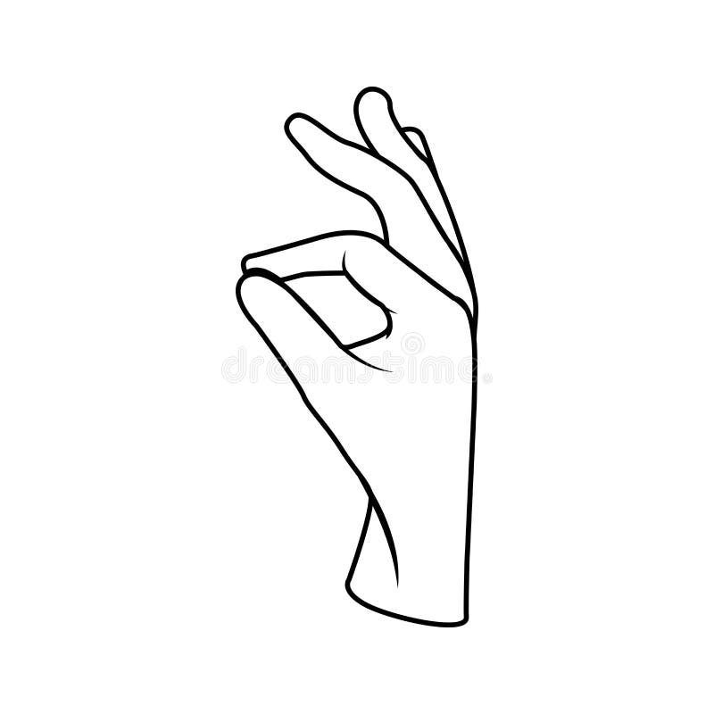 Isolated Hand Doing Sign Language Stock Vector - Illustration of sign ...