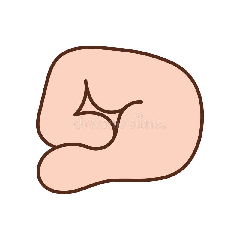 Isolated Hand Doing Sign Language Stock Vector - Illustration of ...