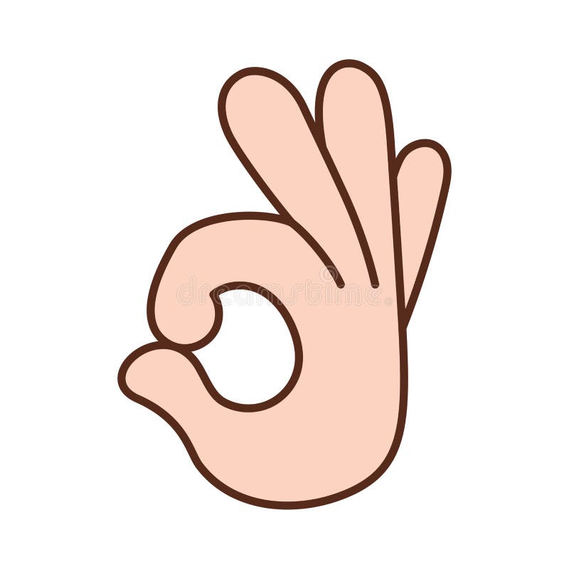 Isolated Hand Doing Sign Language Stock Vector - Illustration of ...