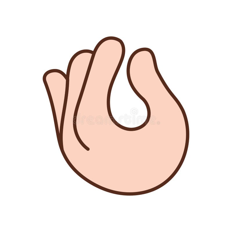 Isolated Hand Doing Sign Language Stock Vector - Illustration of finger ...