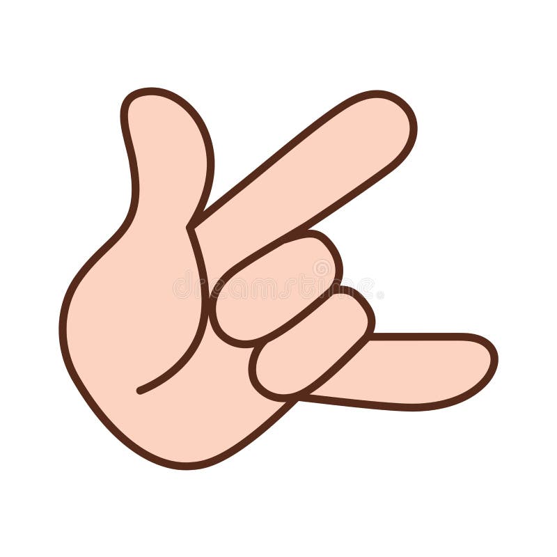 Isolated Hand Doing Sign Language Stock Vector - Illustration of ...