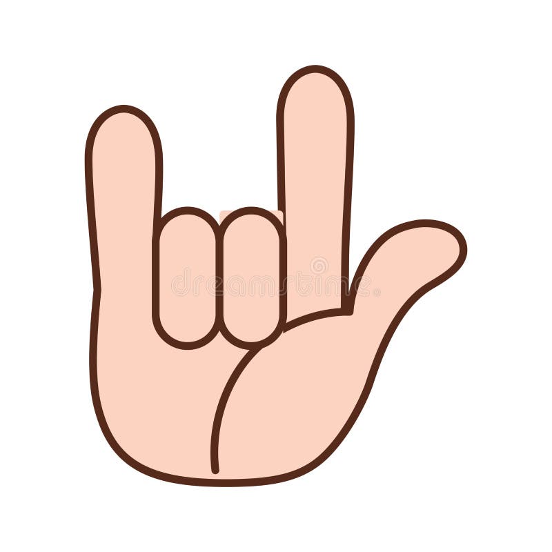 Isolated Hand Doing Sign Language Stock Vector - Illustration of ...