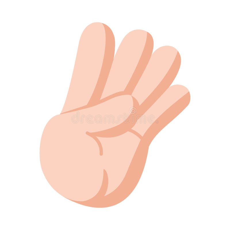 Isolated Hand Doing Sign Language Stock Vector - Illustration of ...