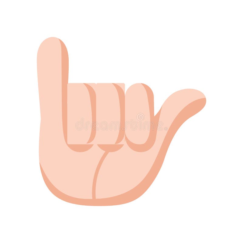 Isolated Hand Doing Sign Language Stock Vector - Illustration of ...