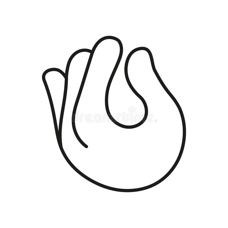 Isolated Hand Doing Sign Language Stock Vector - Illustration of ...