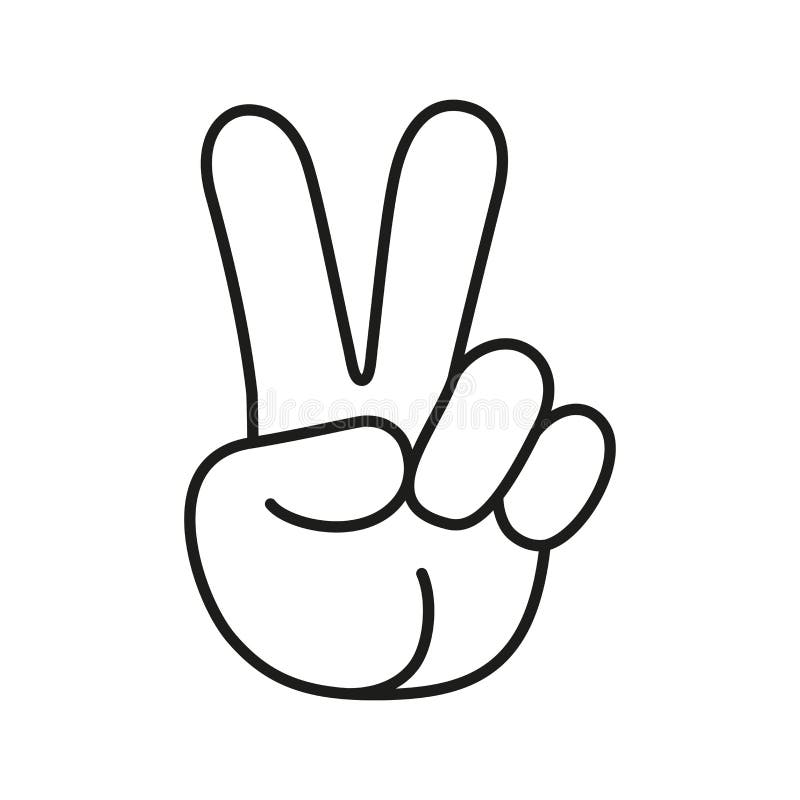 Isolated Hand Doing Sign Language Stock Vector - Illustration of ...