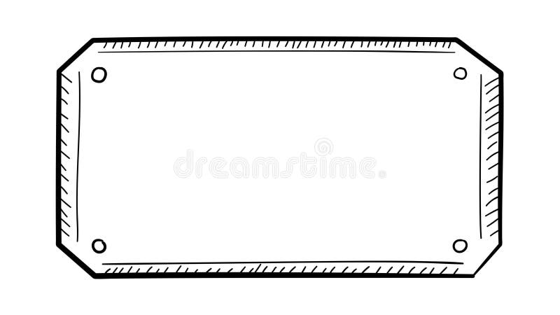 Isolated Hand-drawn Frame with Beveled Edges. Stock Video - Video of ...