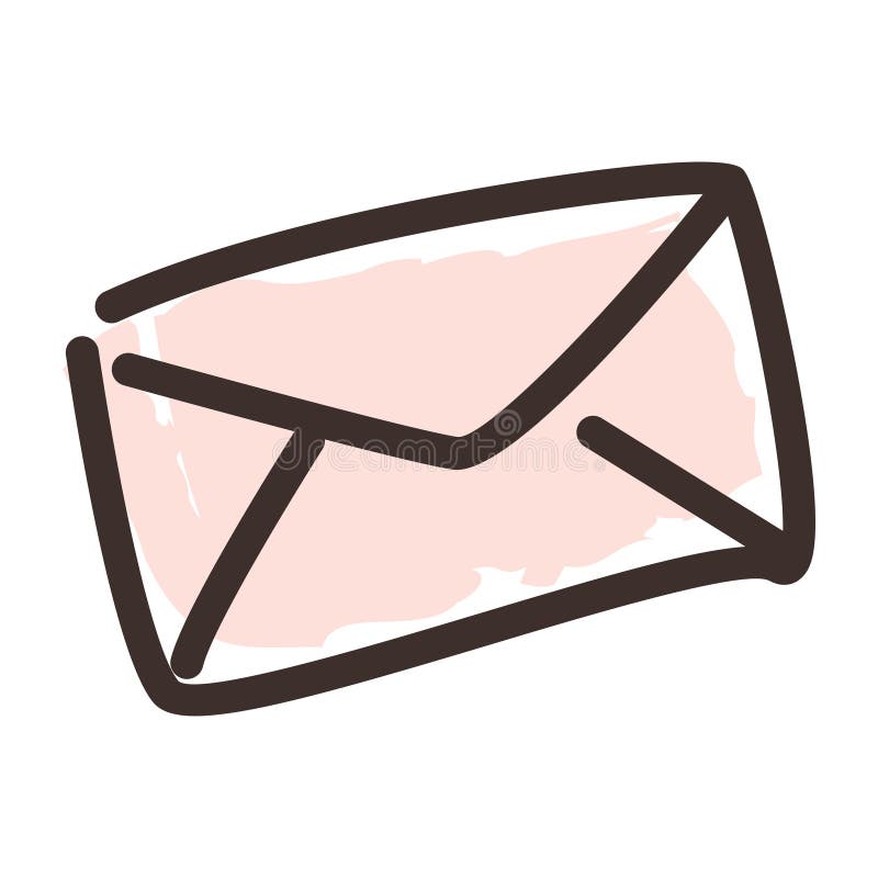 Isolated Hand Drawn Message Icon Vector Stock Vector - Illustration of ...