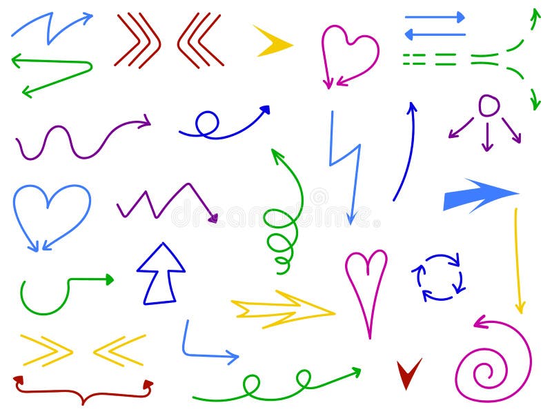 9 new simple arrows stock vector. Illustration of color - 58435408