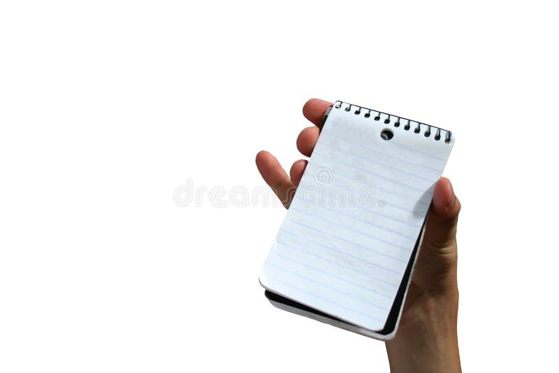 Hand Holding Empty Notepad Outdoor Stock Image - Image of idea, binder ...
