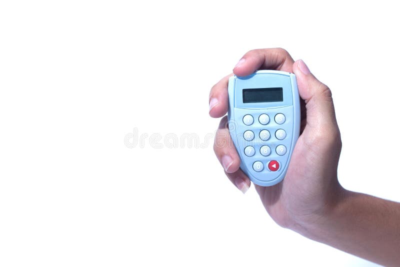 Isolated Hand Holding a Token for Security in Banking Stock Image ...