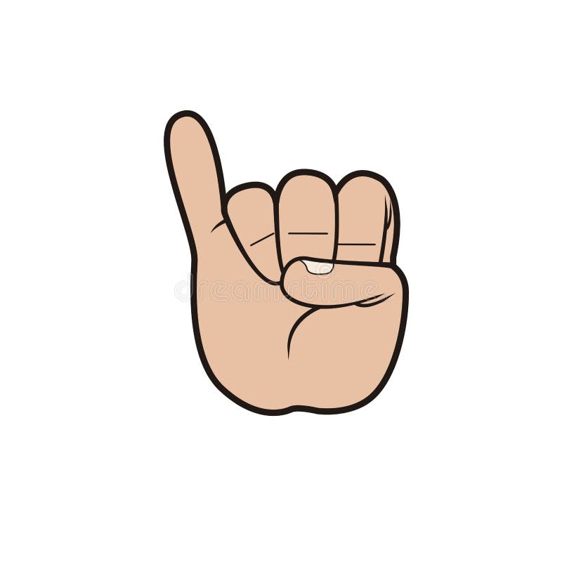 Isolated hand signal stock illustration. Illustration of icon - 85120238