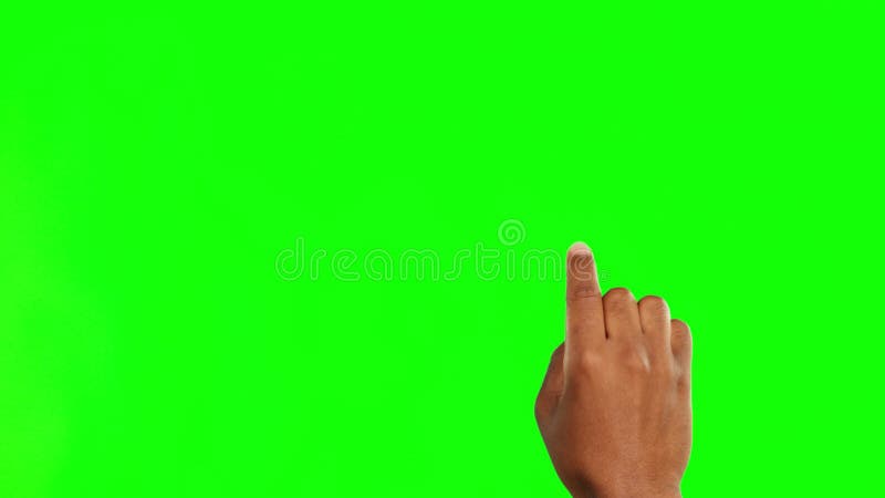 Isolated Hand, Swipe and Click with Green Screen for Choice, Search or ...