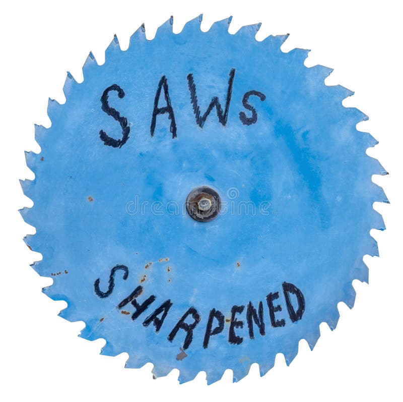 SAWS SHARPENED sign stock image. Image of lettering - 173733819