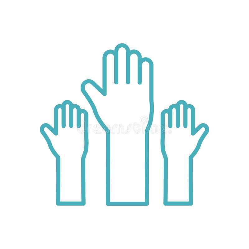 Isolated Hands Line Style Icon Vector Design Stock Vector ...