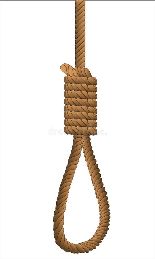 Isolated HAngman Noose stock illustration. Illustration of white - 74585702