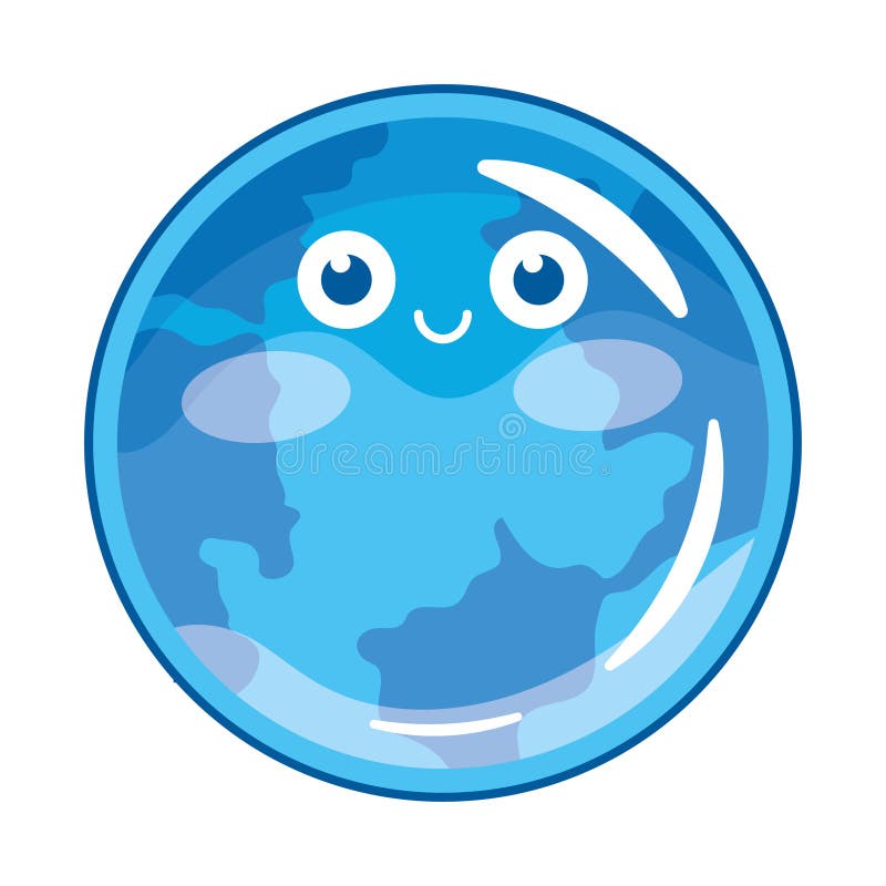 Isolated Happy Cute Earth Globe Character Vector Stock Vector ...
