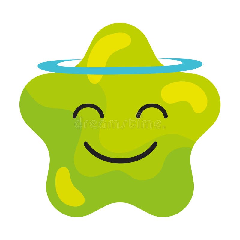 Isolated Happy Cute Star Shape Emoji Vector Stock Vector - Illustration ...