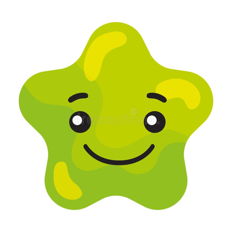 Isolated Happy Cute Star Shape Emoji Vector Stock Vector - Illustration ...