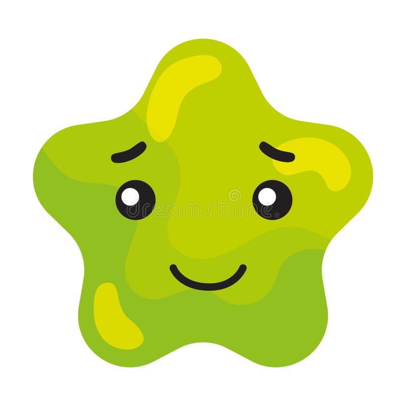 Isolated Happy Cute Star Shape Emoji Vector Stock Vector - Illustration ...