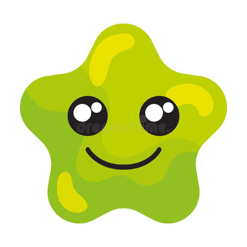 Isolated Happy Cute Star Shape Emoji Vector Stock Illustration ...