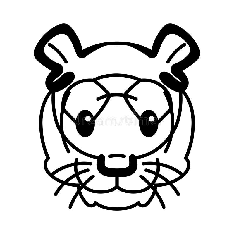 Isolated Happy Cute Tiger Avatar Stock Vector - Illustration of clipart ...