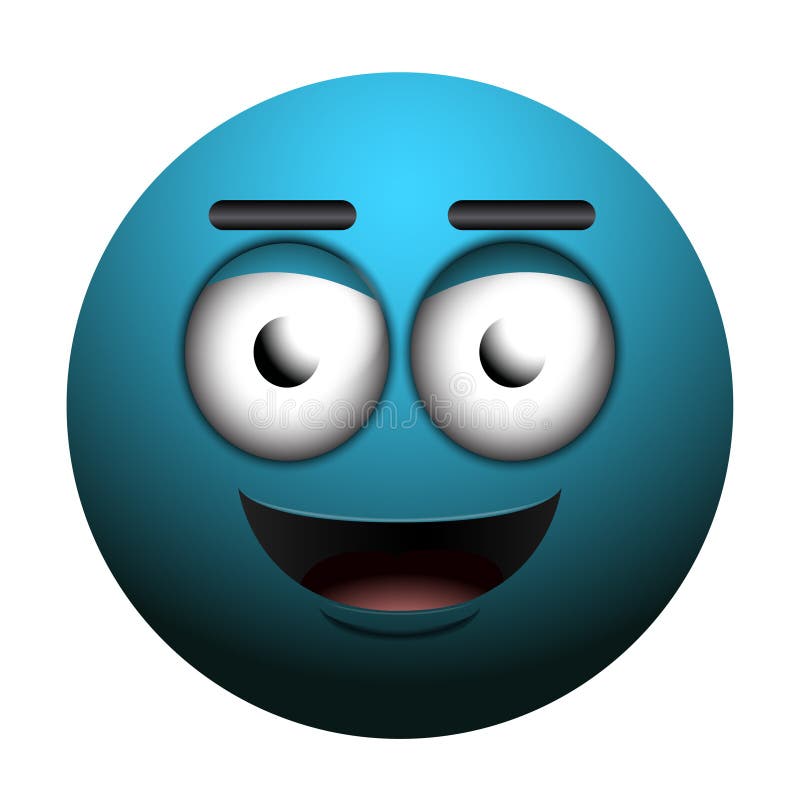 Isolated happy emote stock illustration. Illustration of young - 89607275