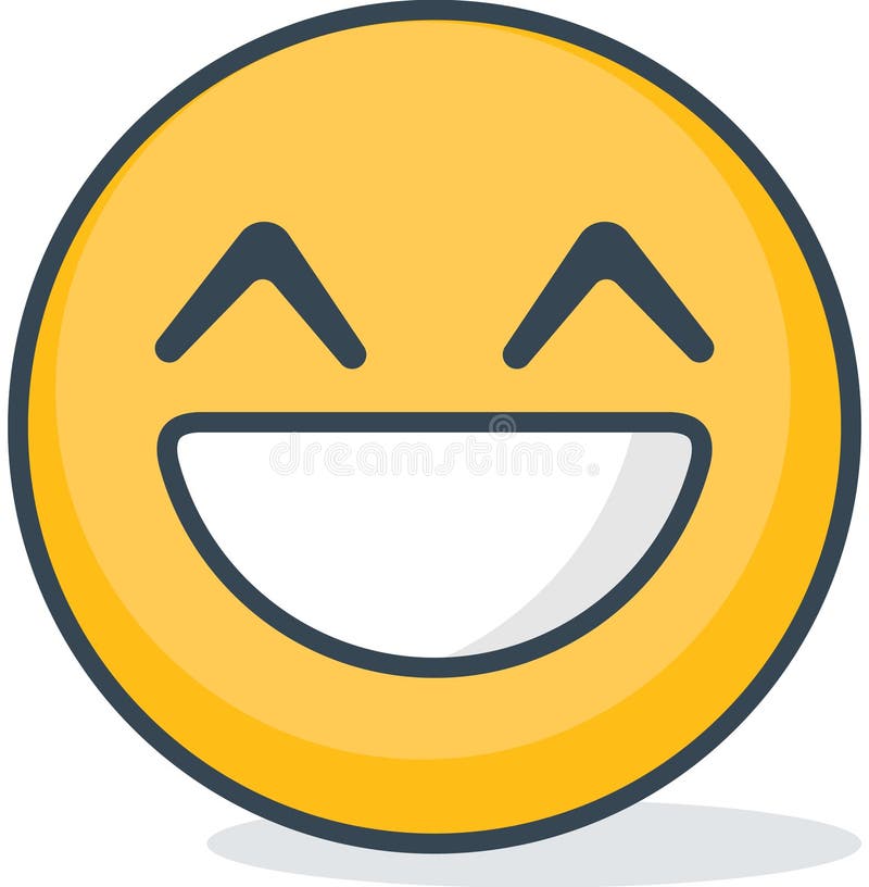 Isolated Happy Emoticon. Vector Emoticon Stock Vector - Illustration of ...