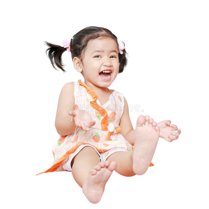 Isolated happy girl stock image. Image of cheerful, cotton - 38572863