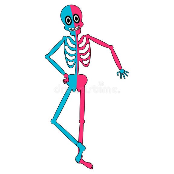Isolated Happy Human Skeleton Cartoon Image Stock Vector - Illustration ...