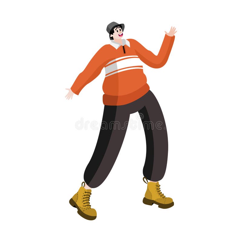 Isolated Happy Man Dancing Hobby Vector Stock Vector - Illustration of ...