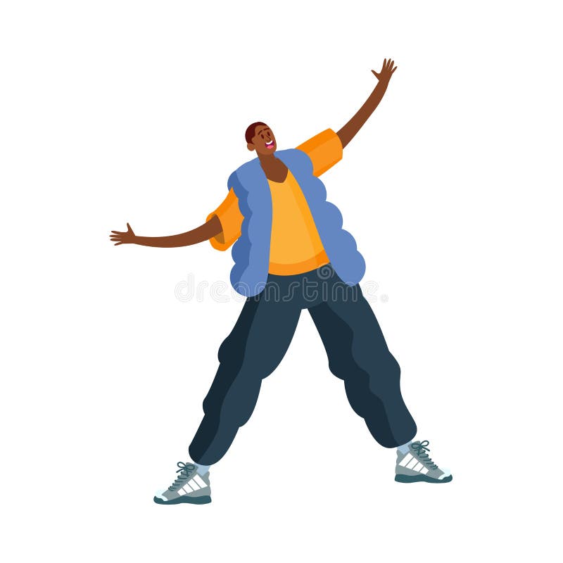 Isolated Happy Man Dancing Hobby Vector Stock Vector - Illustration of ...