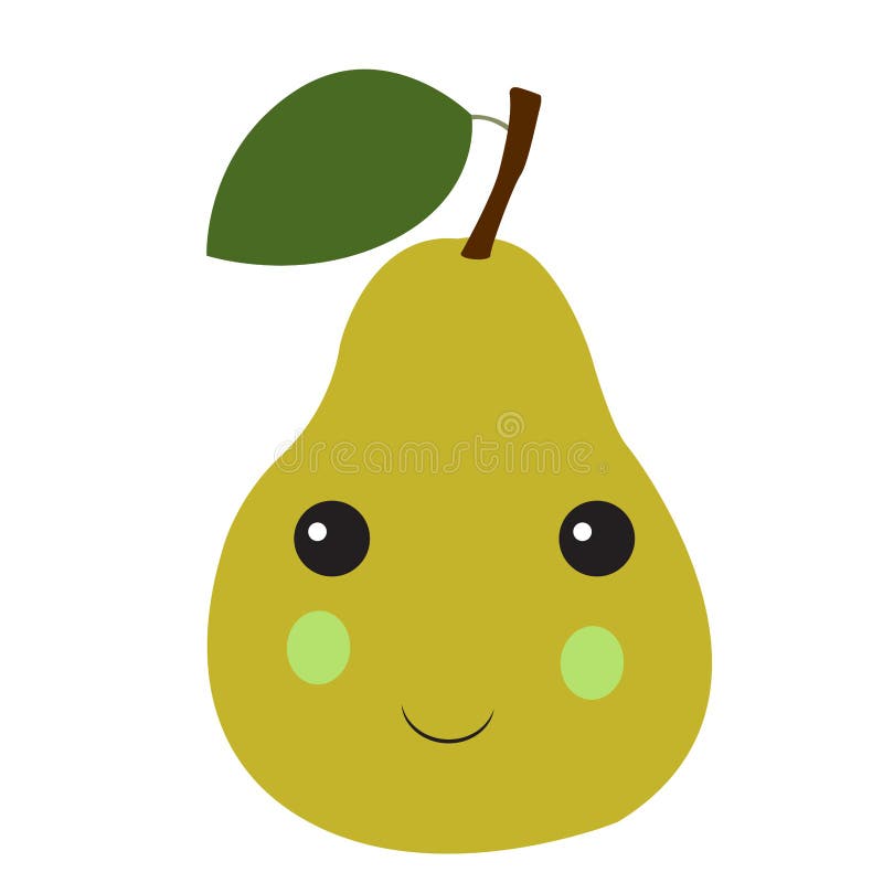 Happy Pear Cartoon Isolated Stock Vector - Illustration of artwork ...