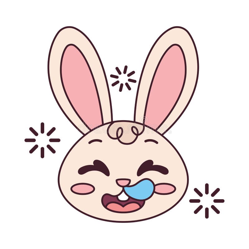 Isolated Happy Rabbit Cartoon Avatar Vector Stock Vector - Illustration ...
