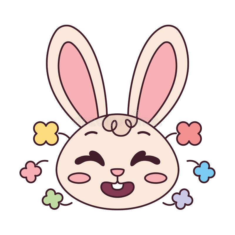 Isolated Happy Rabbit Cartoon Avatar Vector Stock Vector - Illustration ...