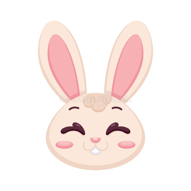 Isolated Happy Rabbit Cartoon Avatar Vector Stock Vector - Illustration ...