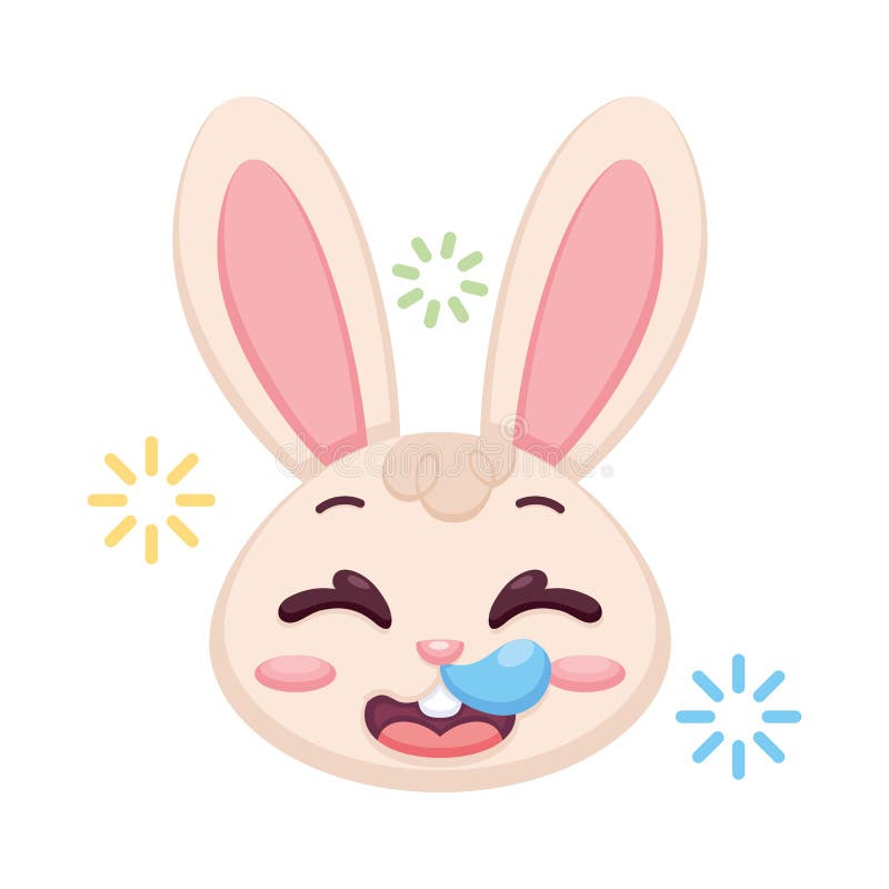 Isolated Happy Rabbit Cartoon Avatar Vector Stock Vector - Illustration ...
